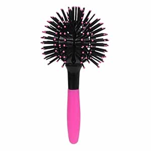 Amazon.com : 3D Curly Hair Comb, 360° Round Brush Massage Ball Hair ...