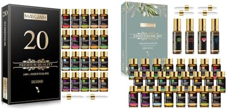 Amazon.com: MAYJAM 20 PCS Essential Oil Gift Set and 28 PCS Essential ...