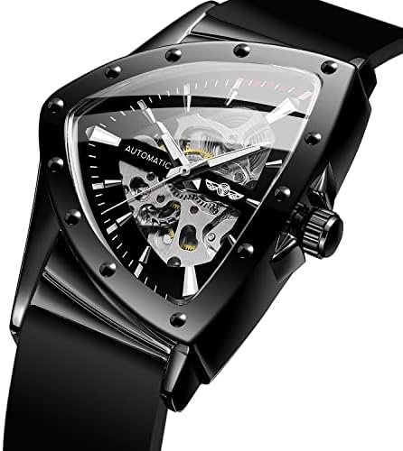 FORSINING - Reloj de pulsera mecánico triangular con esqueleto ...