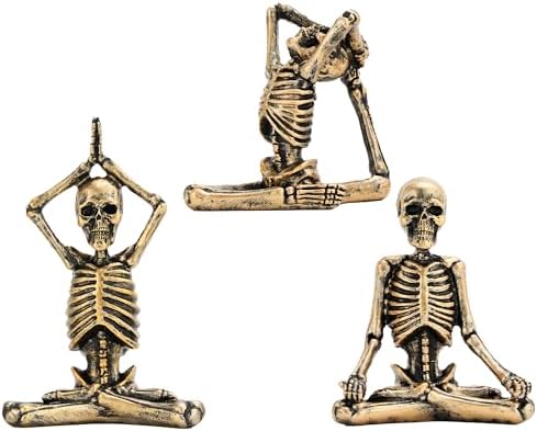 Amazon.com : Transpac Imports 4 Pc. Bone Stretchers Skeletons in Yoga ...