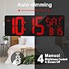 Amazon.com: XREXS 17.2" Large Digital Wall Clock Bluetooth Sync Time ...