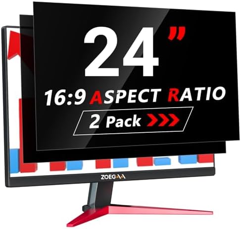 ZOEGAA 2 Pack 24 Inch Privacy Screen for Monitor 16:9 Developed ...