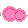 Amazon.com: Joyido 102PCS Clear Hot Pink Plastic Plates - Pink ...
