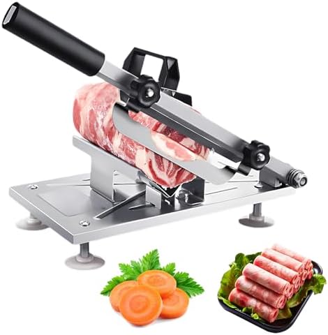 Amazon.com: DuroDash Manual Meat Slicer - Stainless Steel Frozen Meat ...