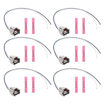 Amazon.com: 6Pcs Crankshaft Position Sensor & Fuel Injector Connector ...