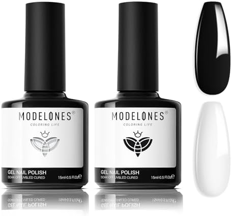 Amazon.com: modelones Glitter Gel Top Coat, 2-in-one Pearl Gel Nail ...