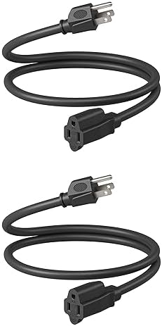Amazon.com: [UL Listed] Cable Matters 2-Pack 16 AWG Heavy Duty 13A ...