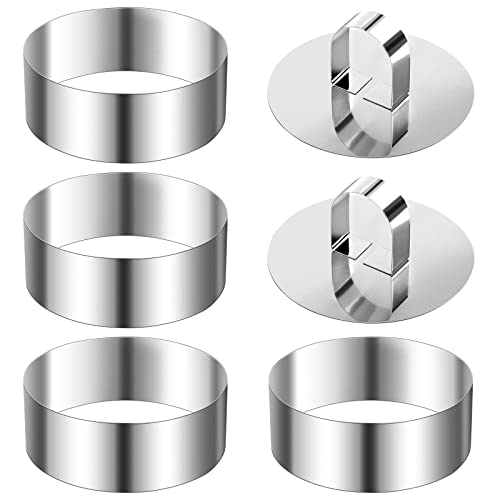 Snapklik.com : Set Of 4 - Round Stainless Steel Small Cake Rings ...