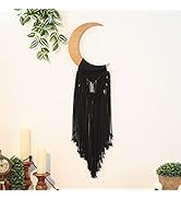 Amazon.com: ANROYE Black Triple Moon Goddess Macrame Wall Hanging, Boho ...