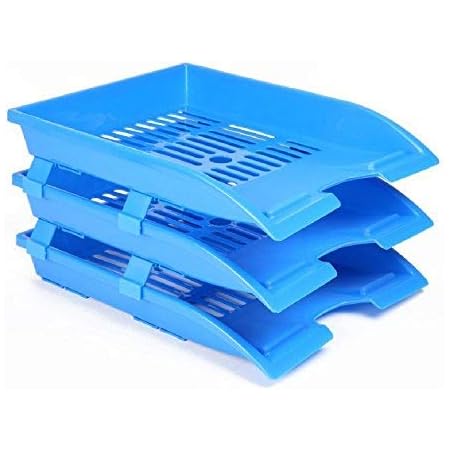 Omega Brand Omega 1745PP EXCEL Office Tray (Set of 4 Tray) Blue Colour ...