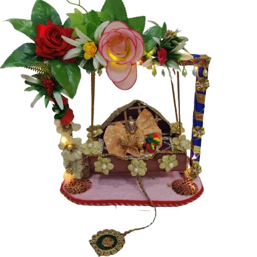 laddu gopal ji janmastmi special heavy flower jhula size small 0/1 ...