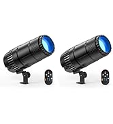 Amazon.com: 2 Pack 20W Pinspot Light with Remote,RGBWYP+Cyan LED Beam ...