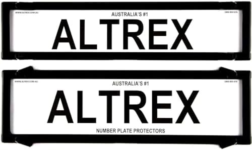 Altrex Number Plate Protectors - Ultimate Premium Black No Lines W ...
