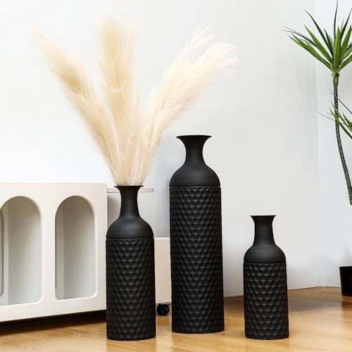 Amazon.com: Sziqiqi Large Tall White Floor Vases: 27in Metal Floor ...