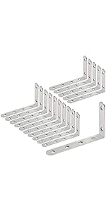 Amazon.com: Luomorgo 4 Pcs L Brackets for Shelves, Heavy Duty Stainless ...