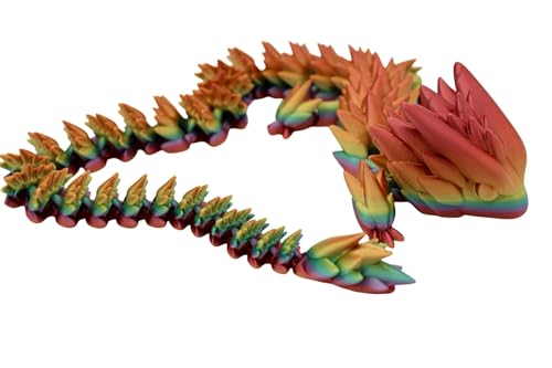 Amazon.com: Large Rainbow Spiky Dragon Fidget Toy - 3D Printed ...