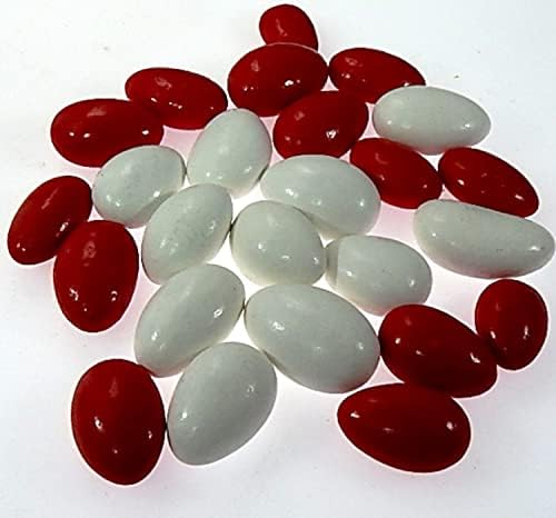Amazon.com : Jordan Almonds - Candy Coated Almonds - Red And White Mix ...