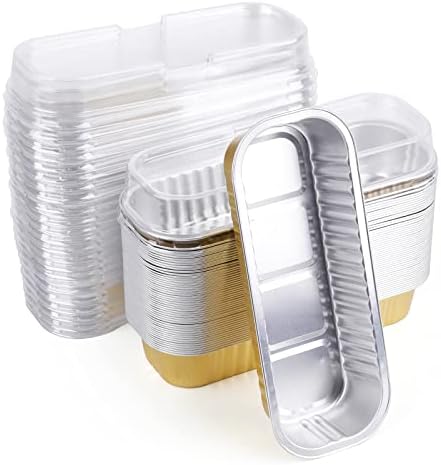 Amazon.com: Waytiffer Aluminum Pans With Lids 50 Pack, 6.8oz Mini Cake ...