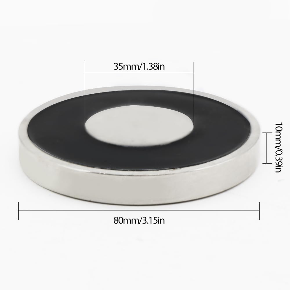 Snapklik.com : 132LB/60Kg 600N Sucker Round Electric Magnet Suction ...