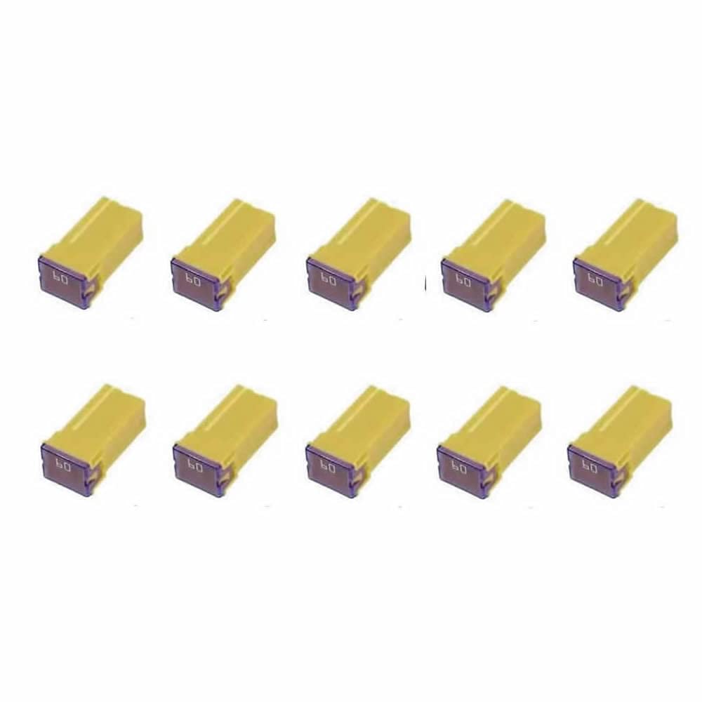 Snapklik.com : 10 Pc Automotive Tall/Standard Profile JCASE Fuse 60 Amp ...