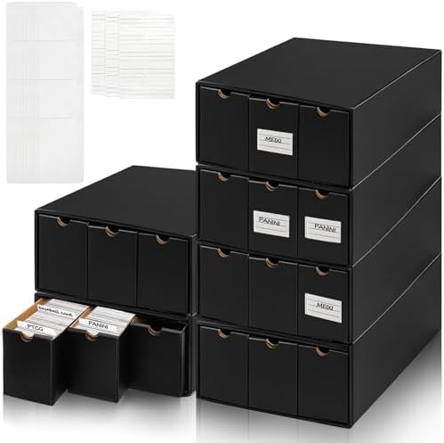 Amazon.com: Mezchi 18 Drawers Trading Card Storage Box Organizer with ...