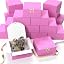 20x20x10cm Pink Gift Boxes with Lids, 20 PCS Small Cardboard Kraft ...