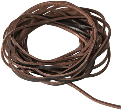yumcute Leather Cord Chain, 3 mm x 3 m Leather Strap Sold by the Metre ...