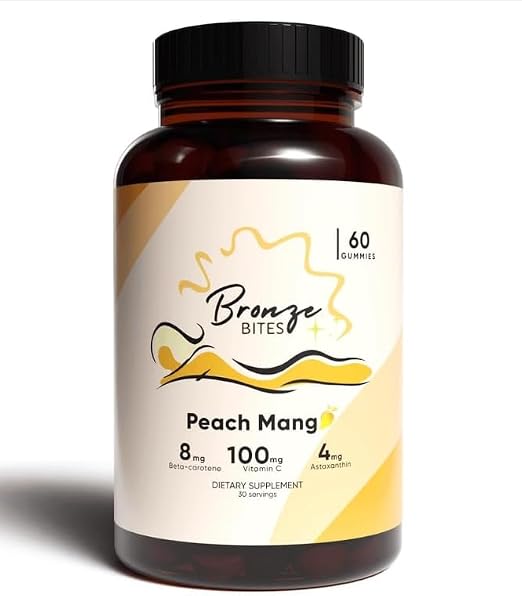 Amazon.com : Bronze Bites Tanning Gummies, Daily Tanning Gummies, Super ...