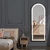 Amazon.com: JoanKaren LED Arched Diamond Floor Mirror - Full Body ...