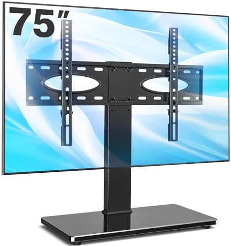 Rfiver Reinforced Universal Swivel Table Top TV Stand for 37 to 65,70 ...