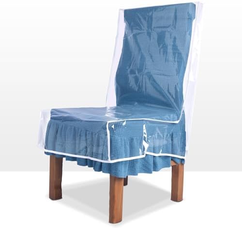 Amazon.com: Drihara Clear Plastic Chair Covers Waterproof Soft PE ...