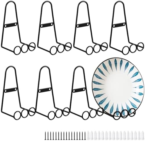 Amazon.com: Blulu 8 Pcs Wall Mount Plate Display Stands Medium Wall ...