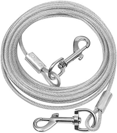 Amazon.com : CLKHOWL Dog Tie Out Cable for Dogs Outside Up to 125 ...