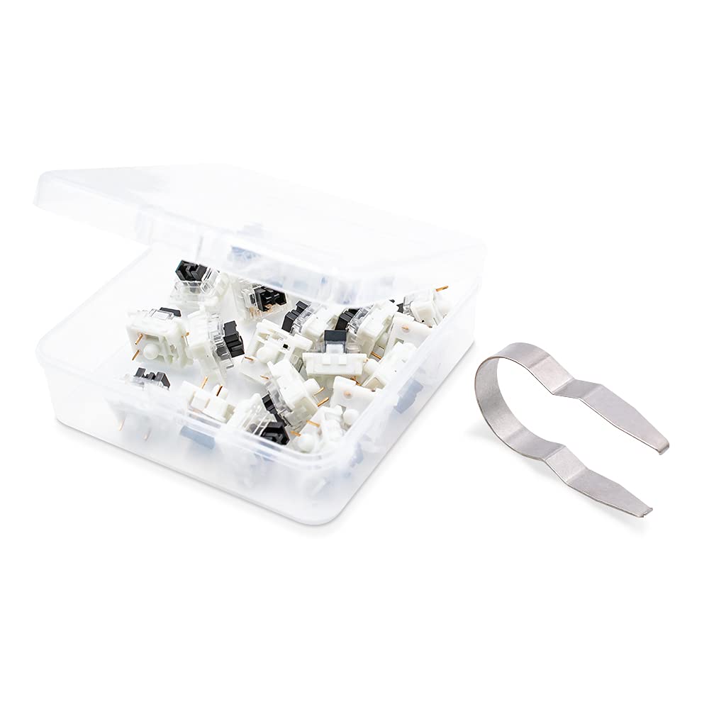 Snapklik.com : OUTEMU Medium-Low Profile Black Switches, 3 Pin 1.6mm ...