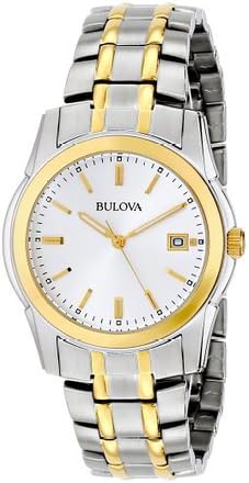 Amazon.co.jp: ブローバ Bulova Men's 98H18 Two-Tone Bracelet Watch 男性 メンズ 腕 ...
