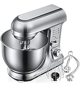 Amazon.com: Stand Mixer FOHERE, 5.8 QT Stainless Steel Mixer with Dough ...