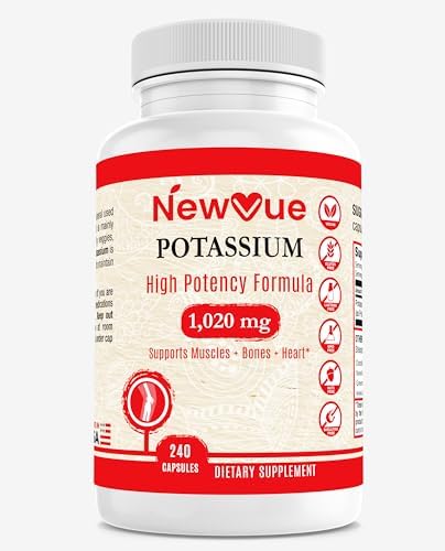 Amazon.com: NewVue Potassium Supplement, 1020 mg,120 Servings, 240 caps ...