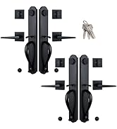 HISAFE Matte Black Front Door Handleset in Camelot Trim, Heavy Duty Keyed Exterior Door Lock Set ...