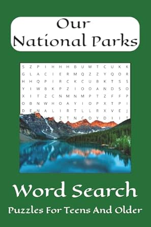 National Park Word Search Puzzle Book: Word Searches With Easy To Read ...