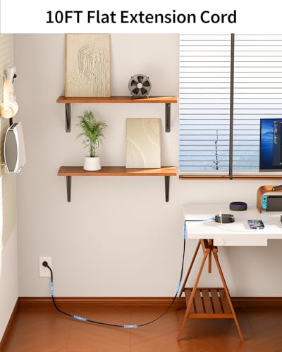 Snapklik.com : NTONPOWER Flat Plug Extension Cord, Ultra Thin Extension ...