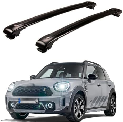 Amazon.com: 2PCS Crossbar Roof Rail Rack Lockable Fits for Mini Cooper ...