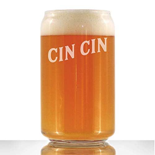 Amazon.com: Cin Cin - Italian Cheers - Beer Can Pint Glass - Cute Italy ...