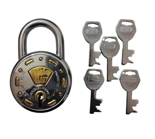 Round 65mm Pocket Lock with 5 Keys Door Lock for Home, Double Locking ...
