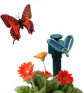 Fluttering Solar & Battery Powered Butterfly with Ground Spike ...