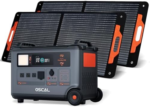 Amazon.com: OSCAL PowerMax 3600 Portable Power Station with 2x100W ...