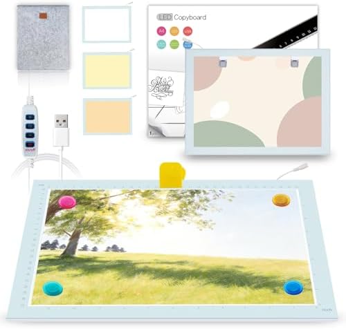 Amazon.com: A4 LED Copy Board Light Tracing Box，Trace Light Pad for ...