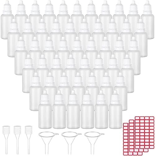 Jetisva 50 PCS Paint Dropper Bottles 20ml Plastic Eye Dropper Bottle ...