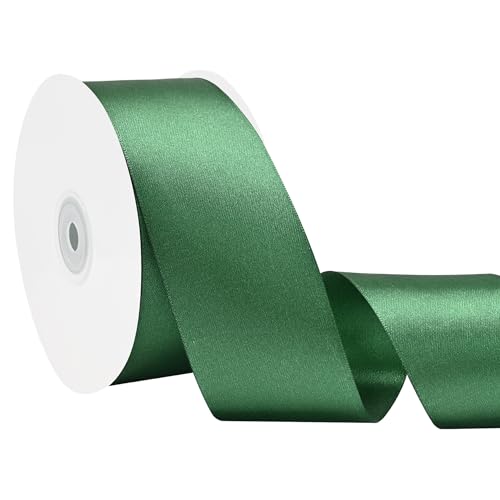 Snapklik.com : Double Face Forest Green Satin Ribbon 2 Inch X 50 Yards ...