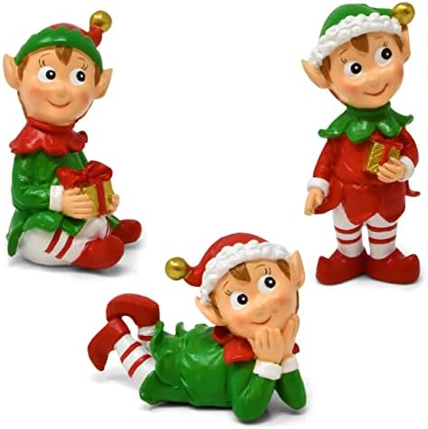 Amazon.com: Design Toscano Santa's Victorian Holly Christmas Elves ...