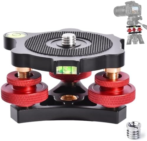 Amazon.com : Tripod Leveling Base,Camera Head Leveler,3/8”Thread,+/-5 ...